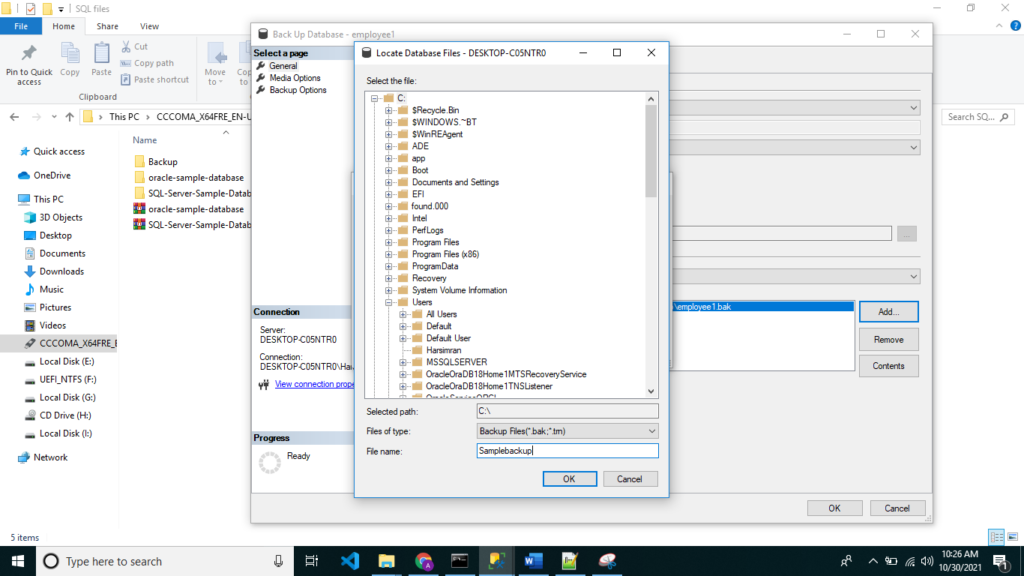 How to take Backup and restore the database using SQL Server – IT Skills